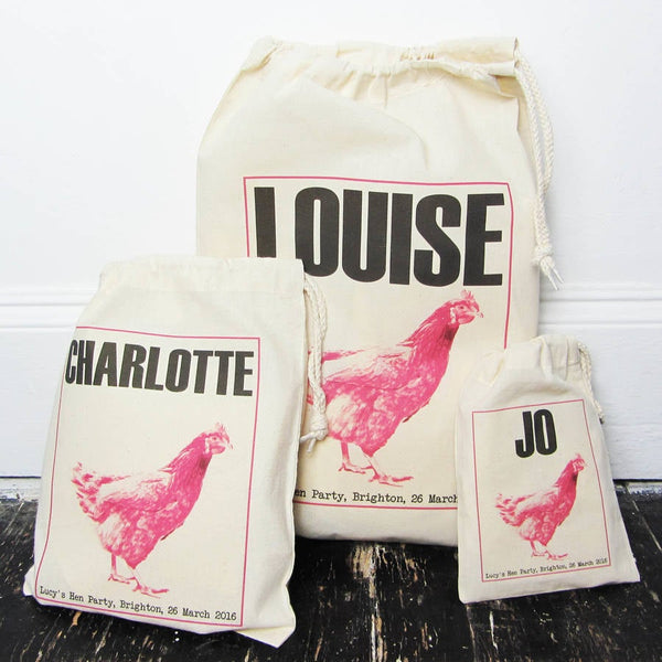 Personalised Hen Party Bags - bride gifts - wedding party – Weasel and ...
