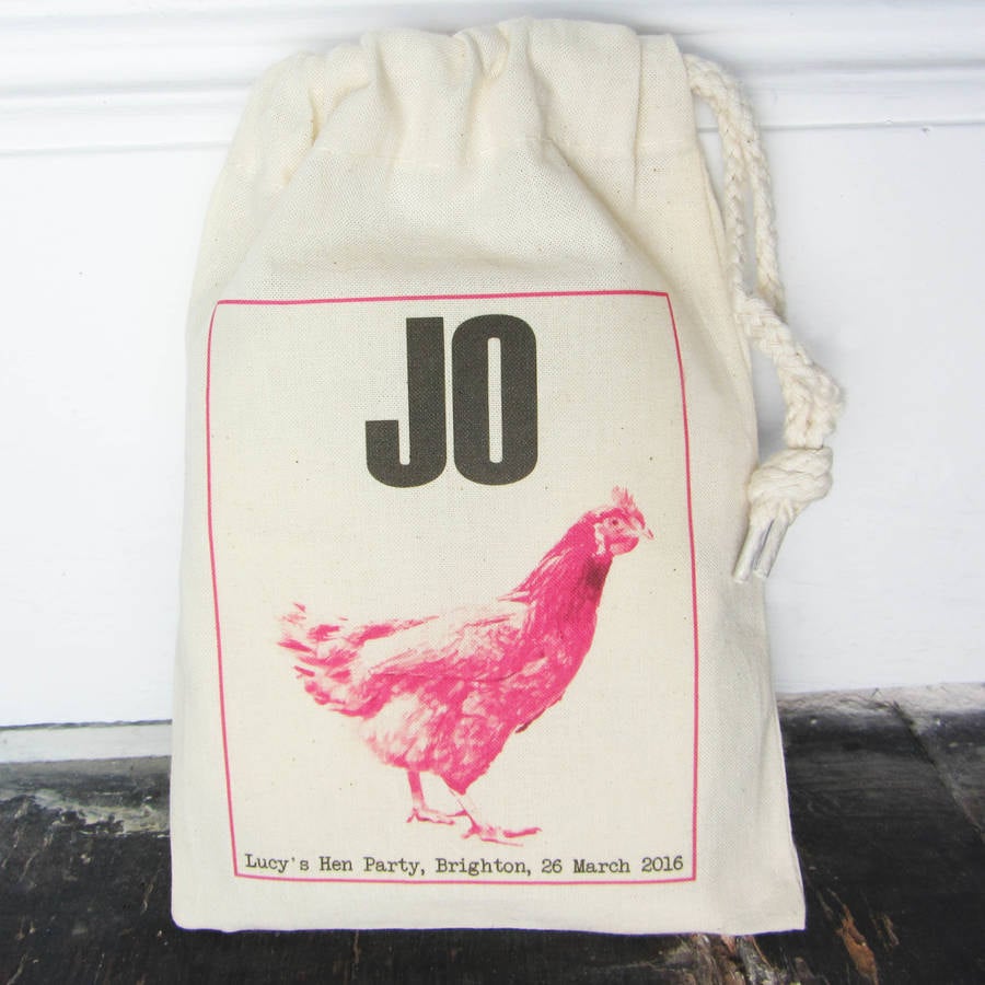 Personalised Hen Party Bags - bride gifts - wedding party – Weasel and ...