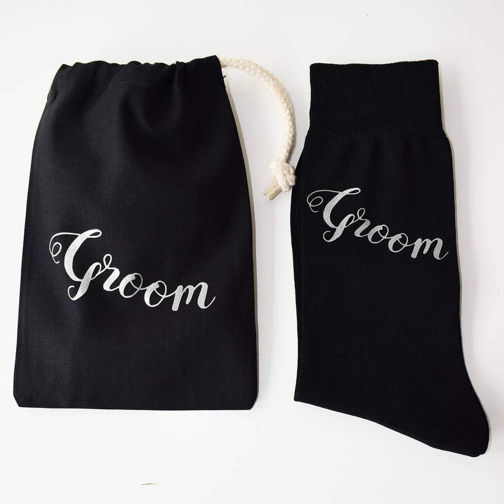 Groom, Wedding Day Gift Socks – Weasel and Stoat